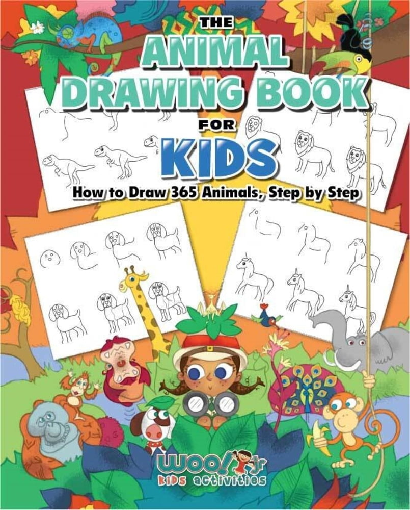 Pre-Owned The Animal Drawing Book for Kids: How to Draw 365 Animals ...