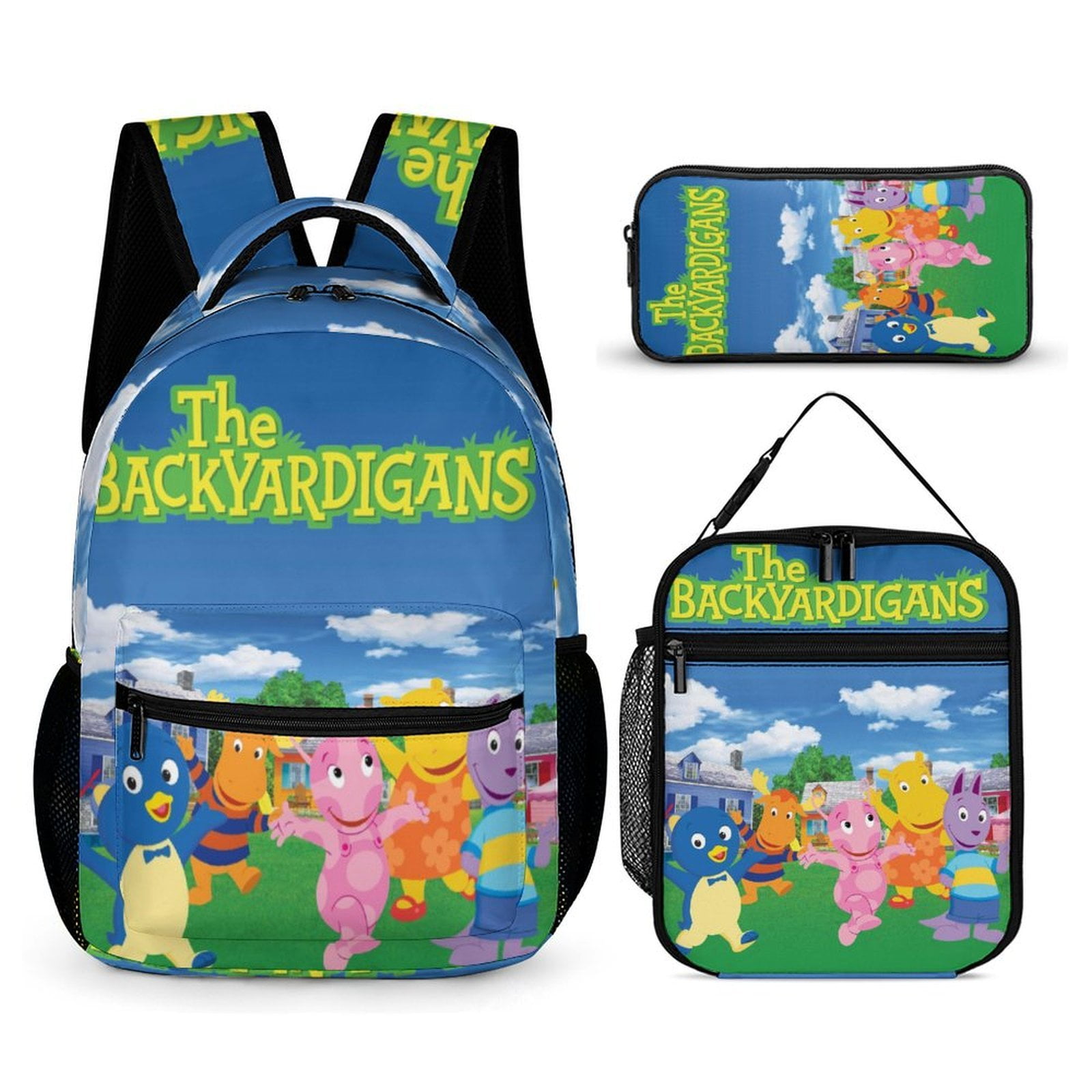 The Anime Backyardigans 3Pcs Backpacks Sets Book Bag with Lunch Bag And ...