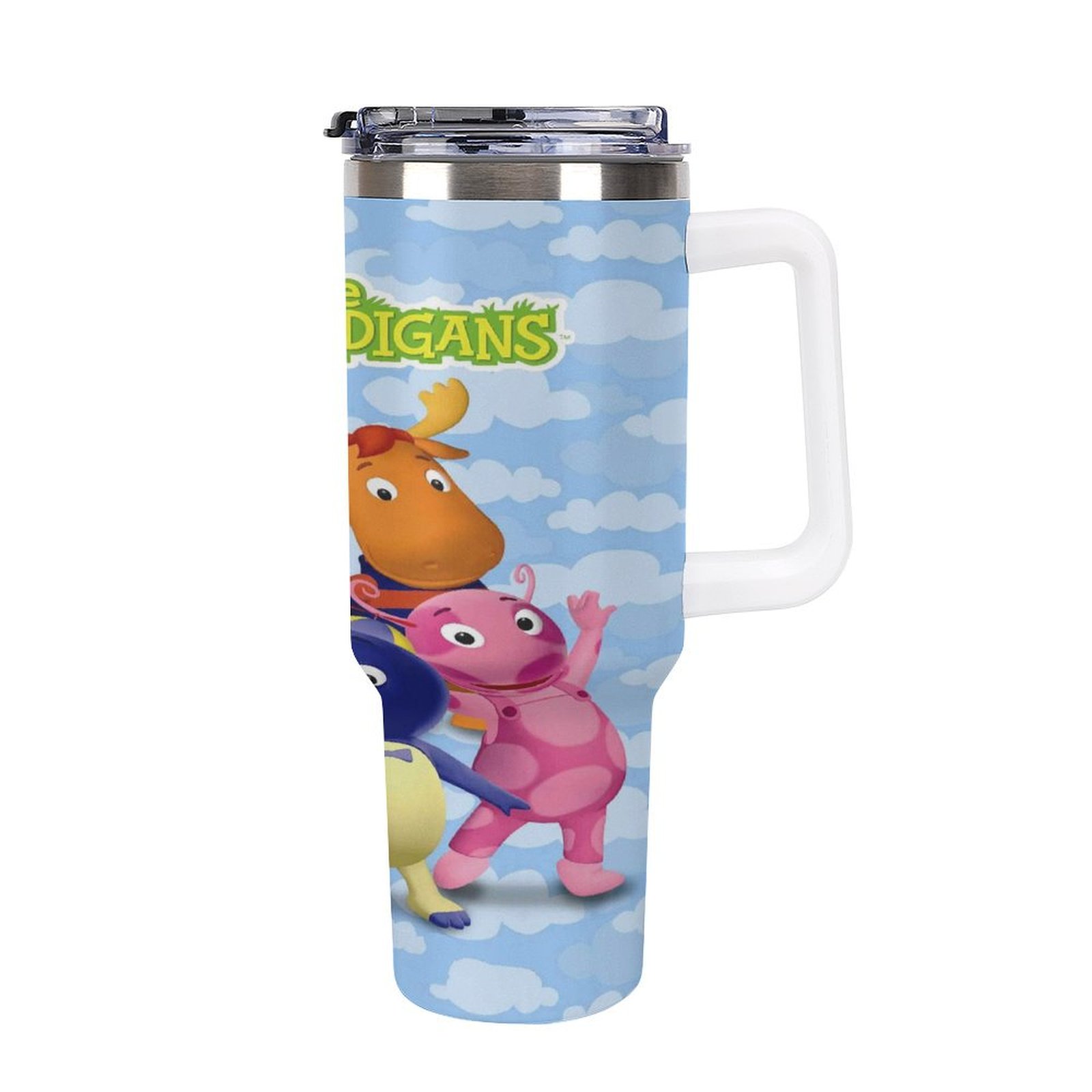The Anime Backyardigans 40 Oz Tumbler with Handle And Straw, Stainless ...