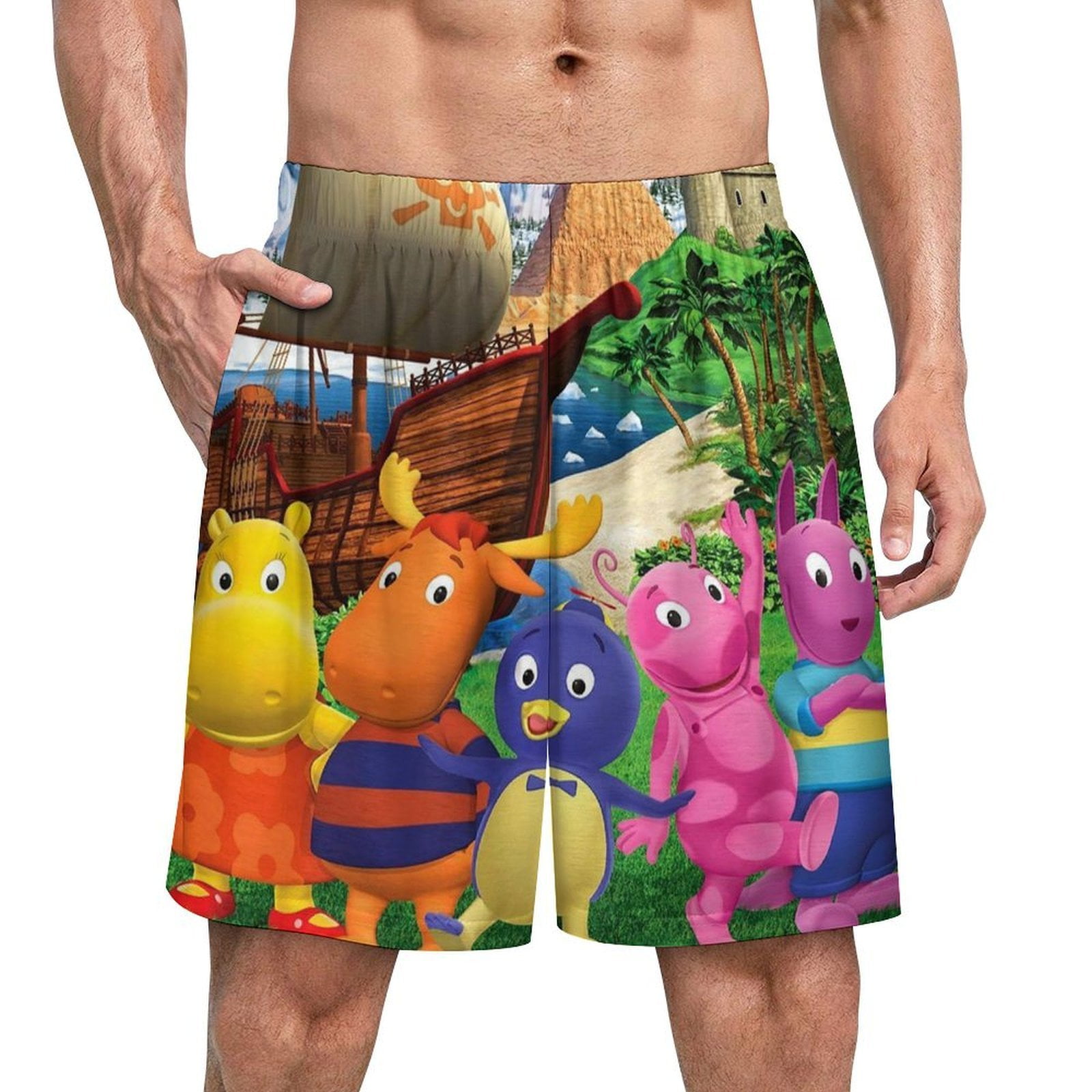 The Anime Backyardigans Men's Pajama Shorts Soft Sleepwear Bottoms ...
