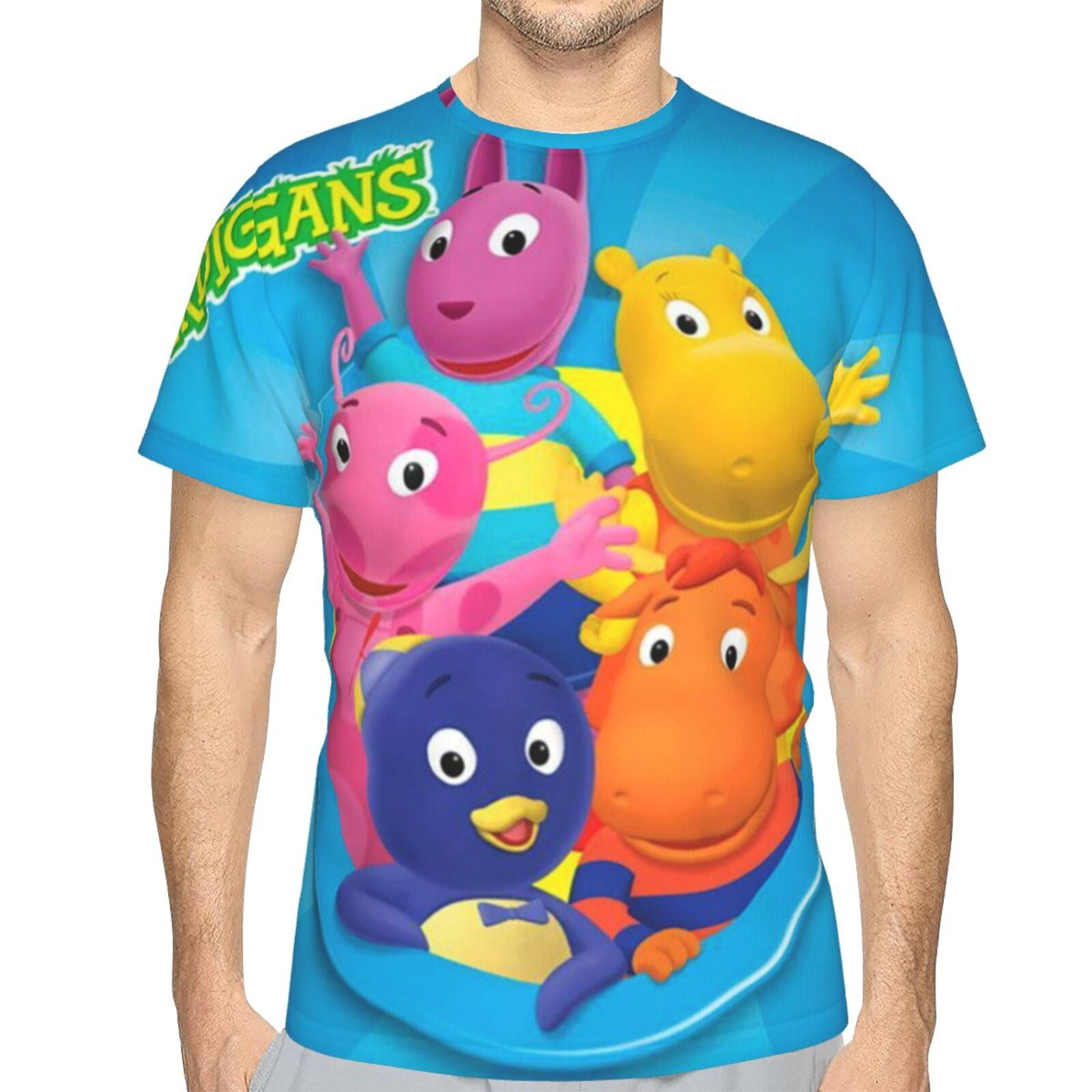 The Anime Backyardigans Mens 3d Graphic Print Shirts Casual Short ...