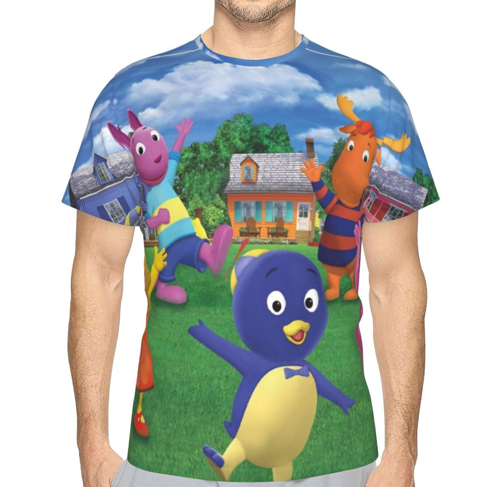 The Anime Backyardigans Mens 3d Graphic Print Shirts Casual Short ...