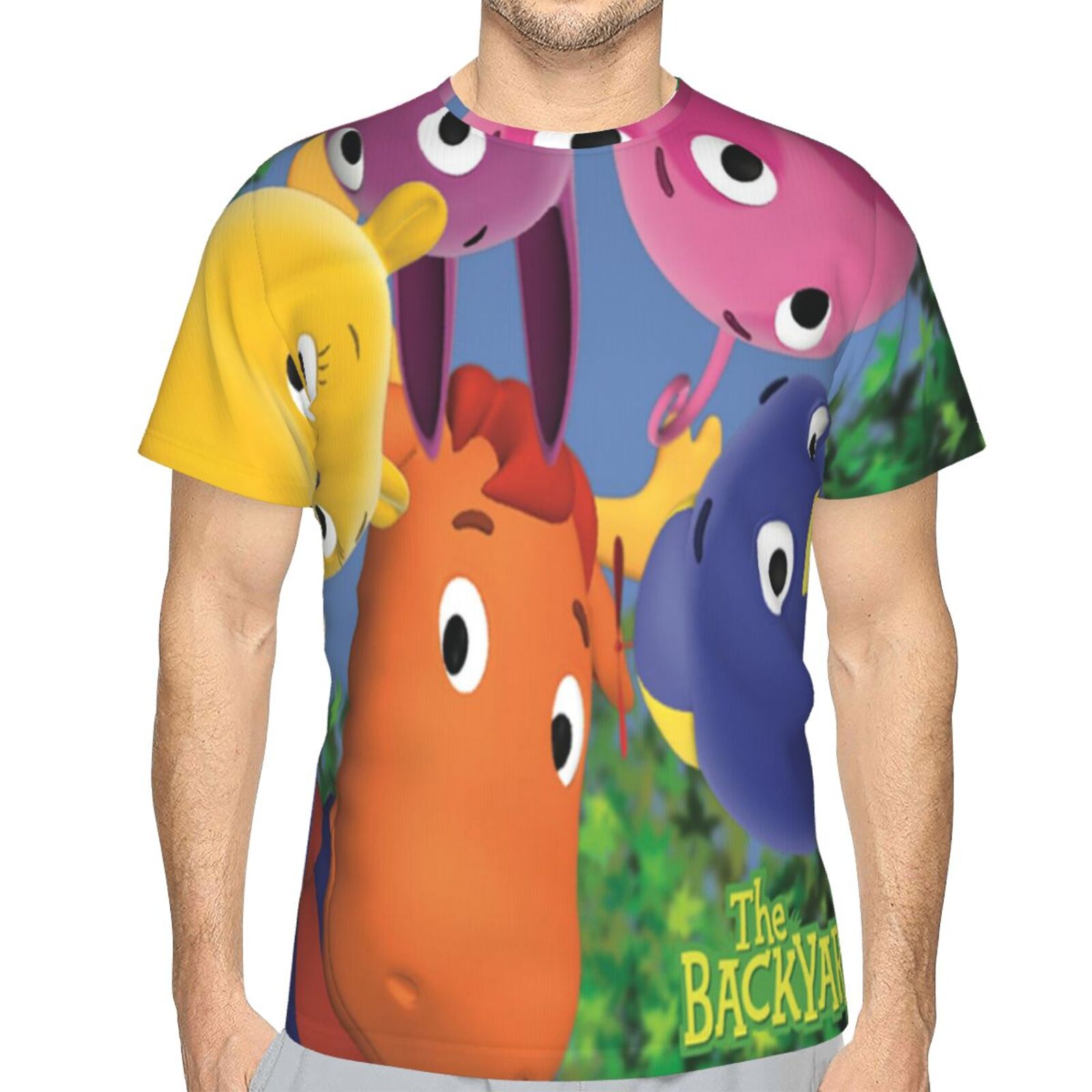 The Anime Backyardigans Mens 3d Graphic Print Shirts Casual Short ...