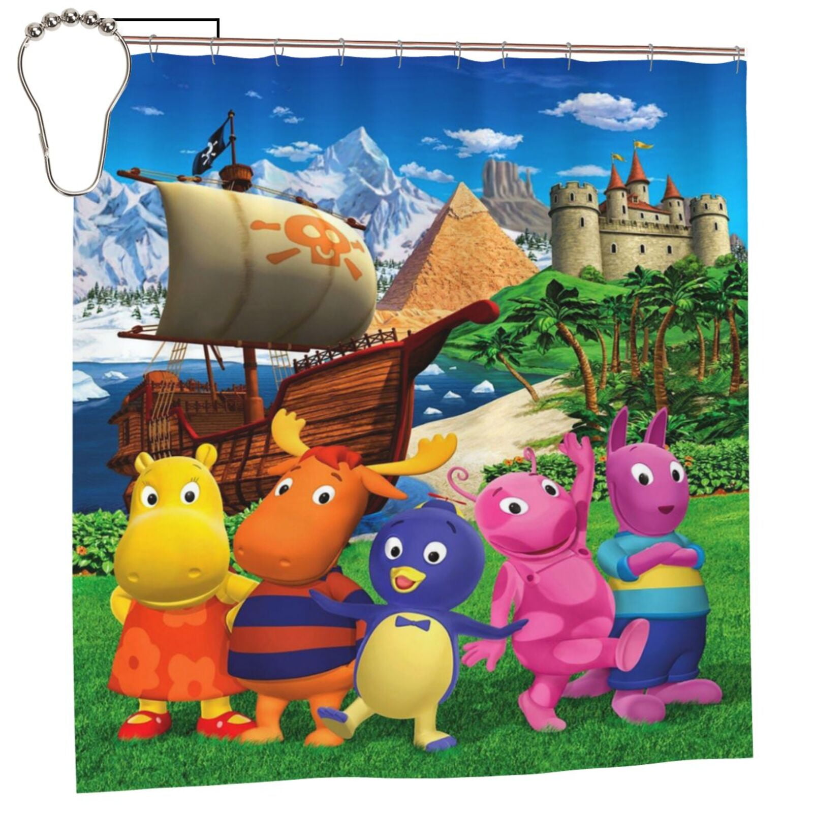 The Anime Backyardigans Shower Curtain, Funny Anime Shower Curtain Sets ...