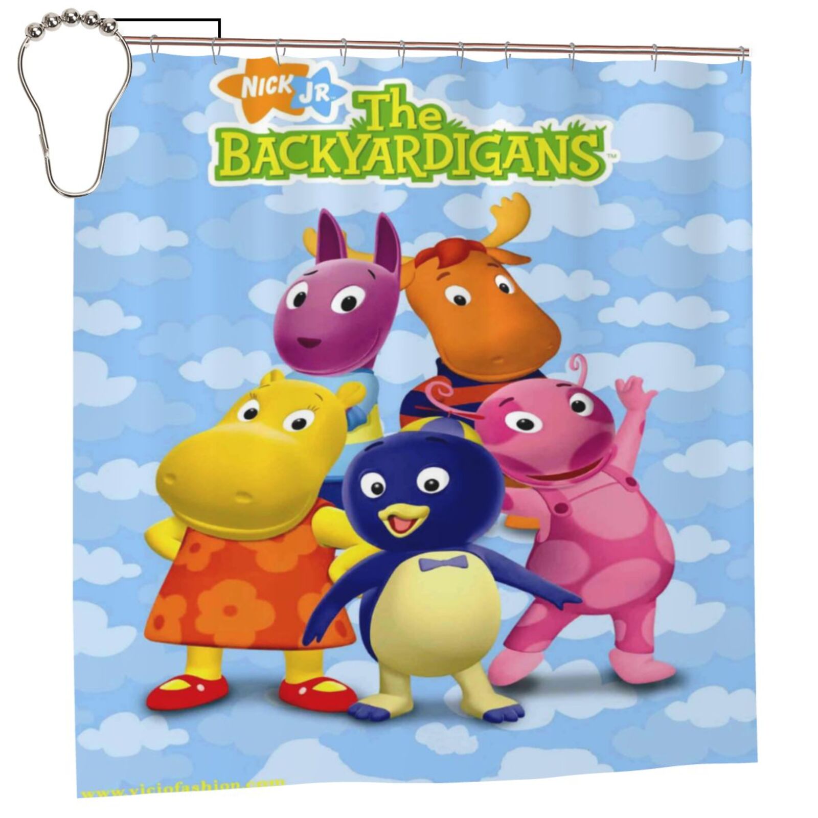The Anime Backyardigans Shower Curtain, Funny Anime Shower Curtain Sets ...