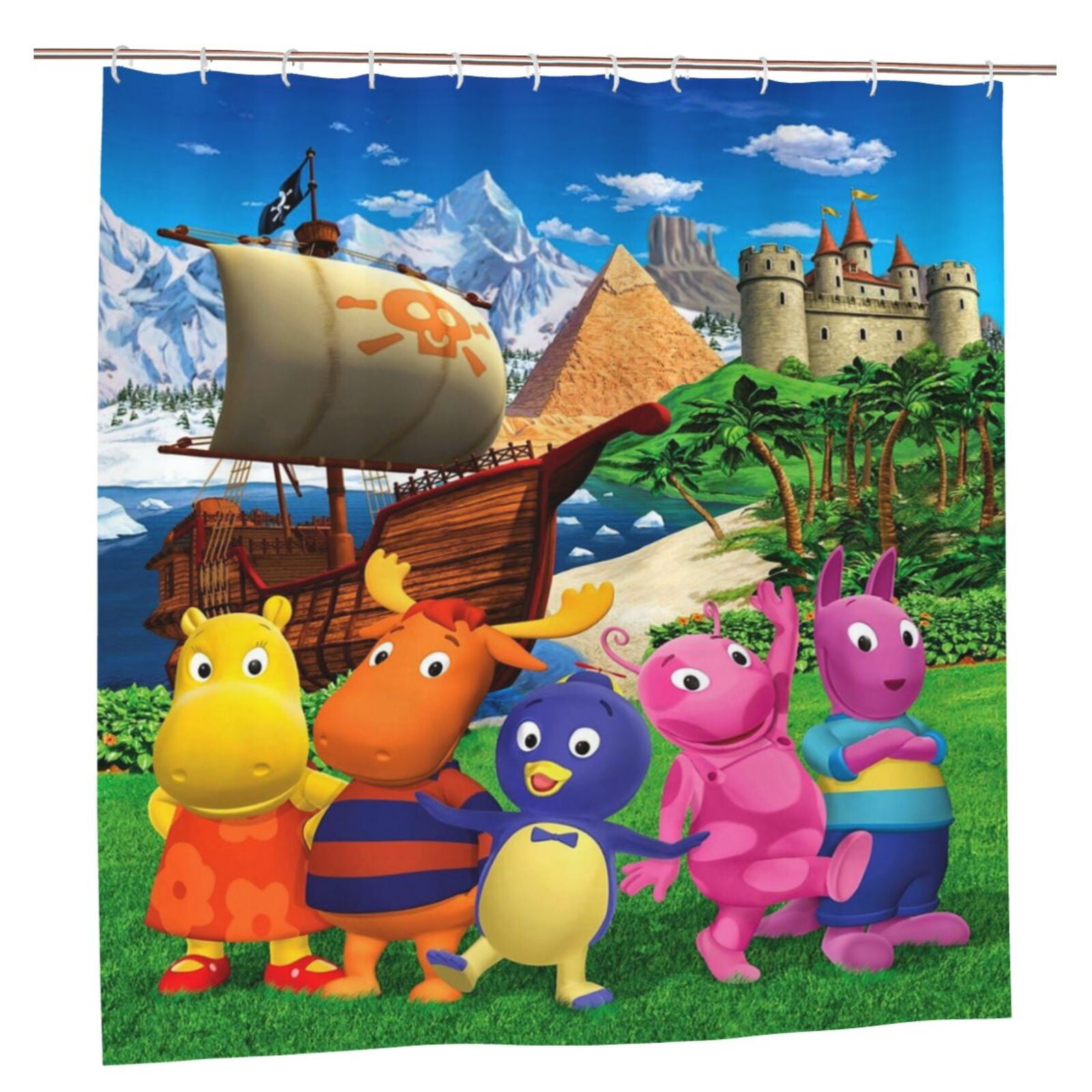 The Anime Backyardigans Shower Curtain, Funny Anime Shower Curtain Sets ...