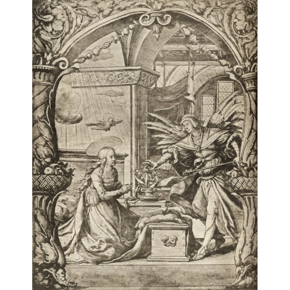 The Annunciation To The Madonna Reduced Facsimile Of A Drawing In ...