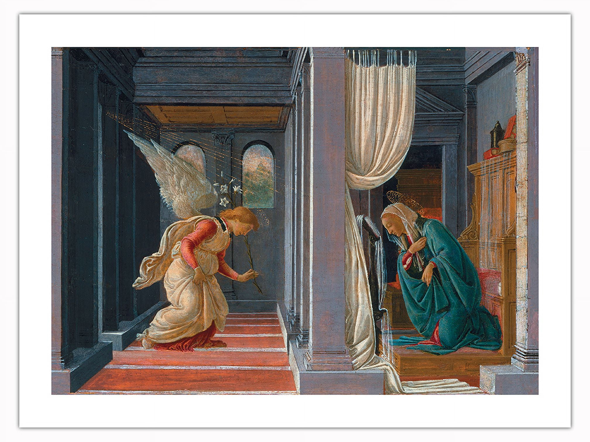 The Annunciation - Vintage Religious Art by Sandro Botticelli c.1485 ...
