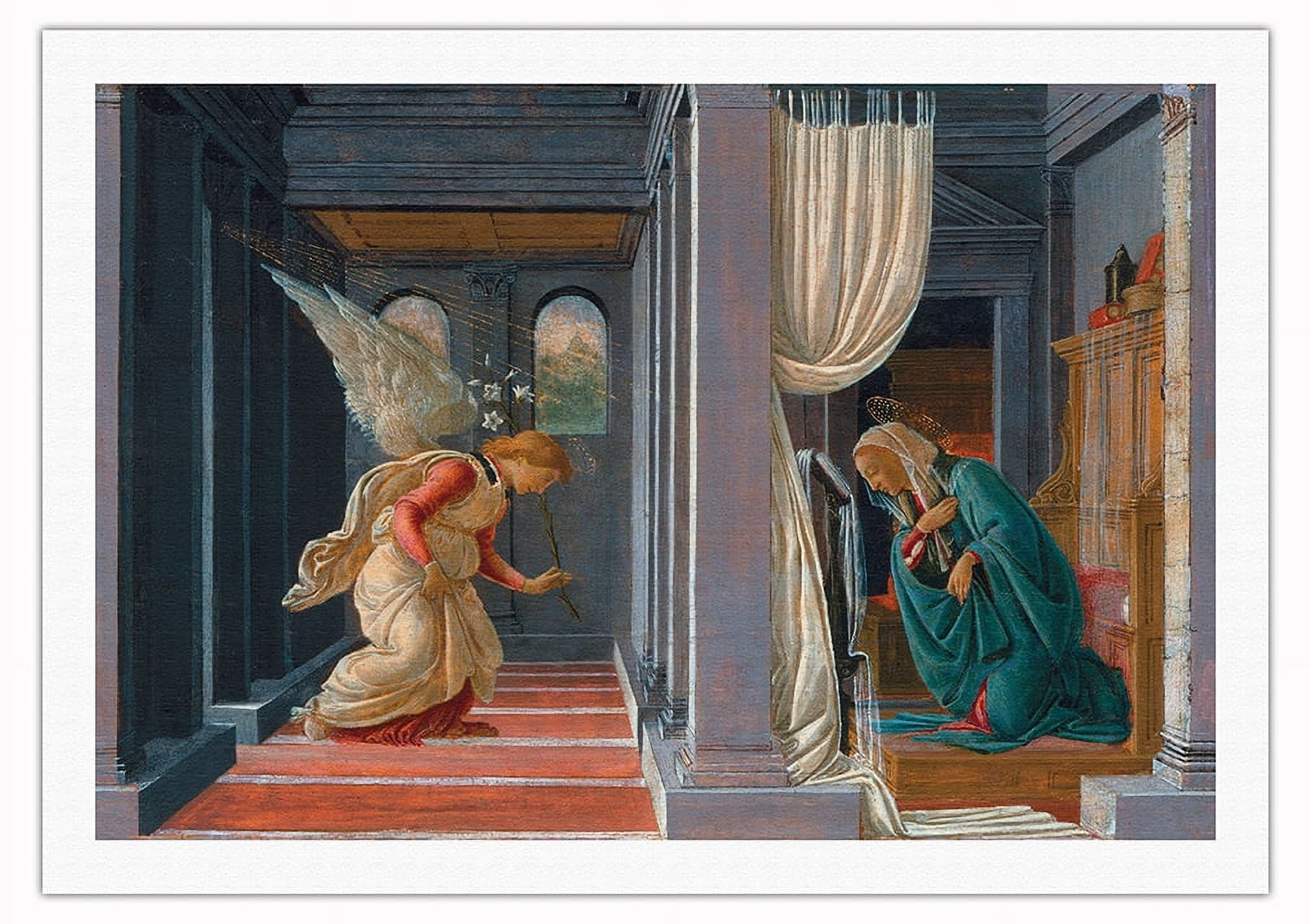 The Annunciation - Vintage Religious Art by Sandro Botticelli c.1485 ...