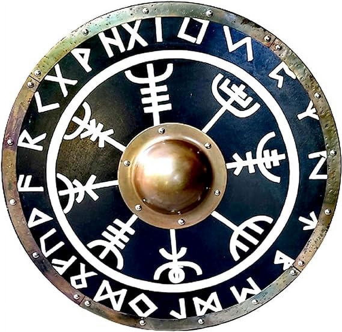 The Antiqula Viking Shield 24'' Medieval Warrior Wooden Viking Shield ...