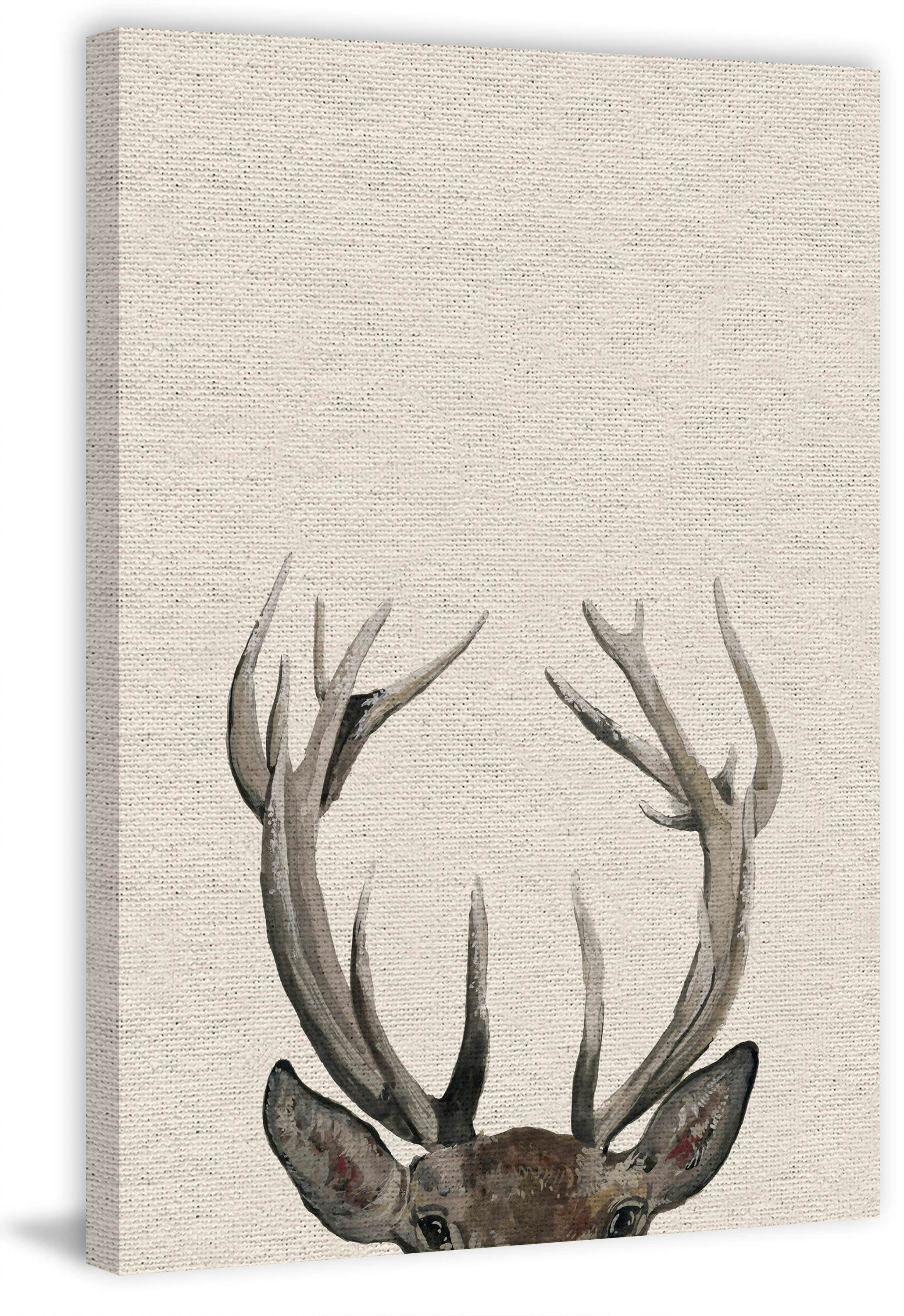 The Antler Painting Print on Wrapped Canvas - Walmart.com