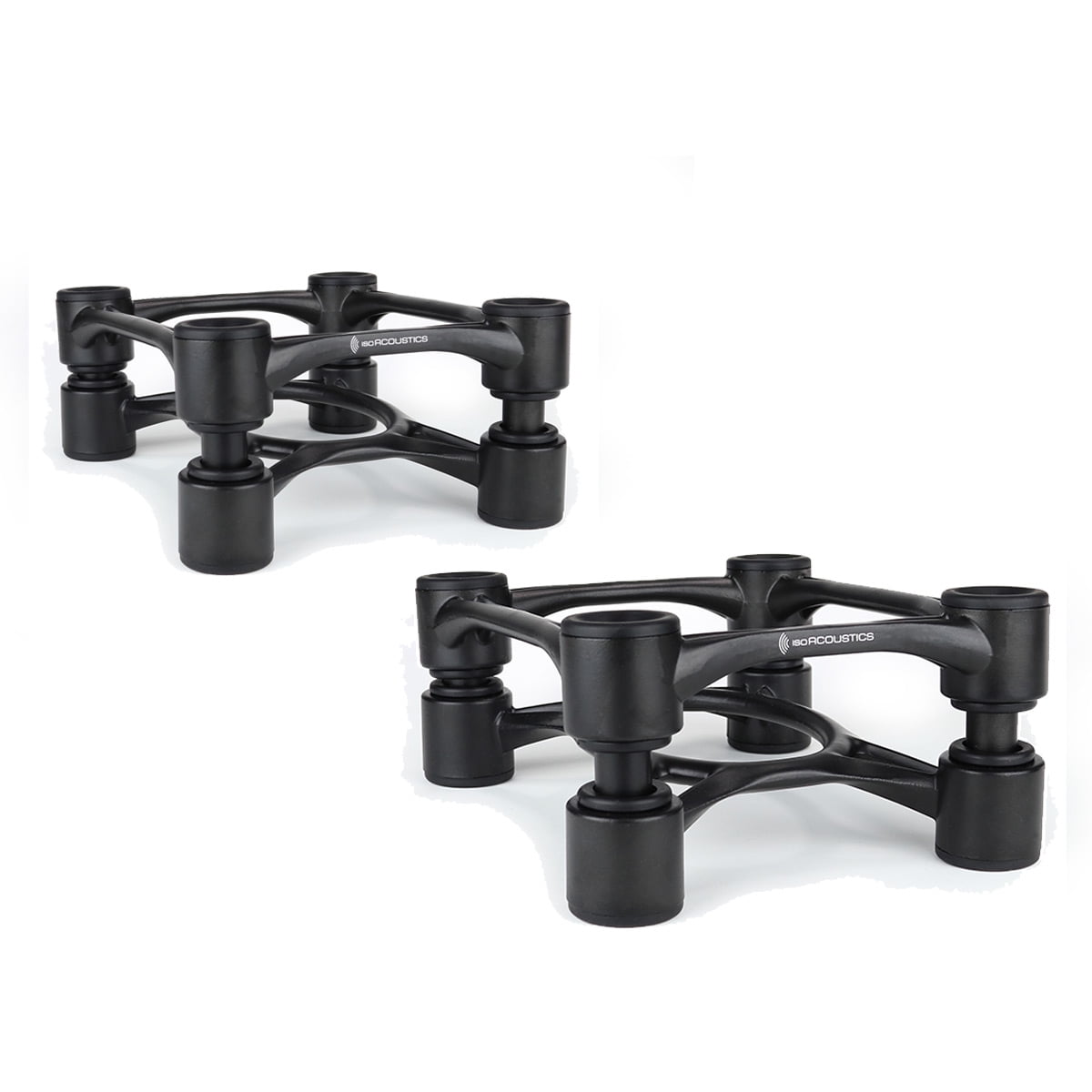 The Aperta - Sculpted Aluminum Acoustic Isolation Stands, Black ...