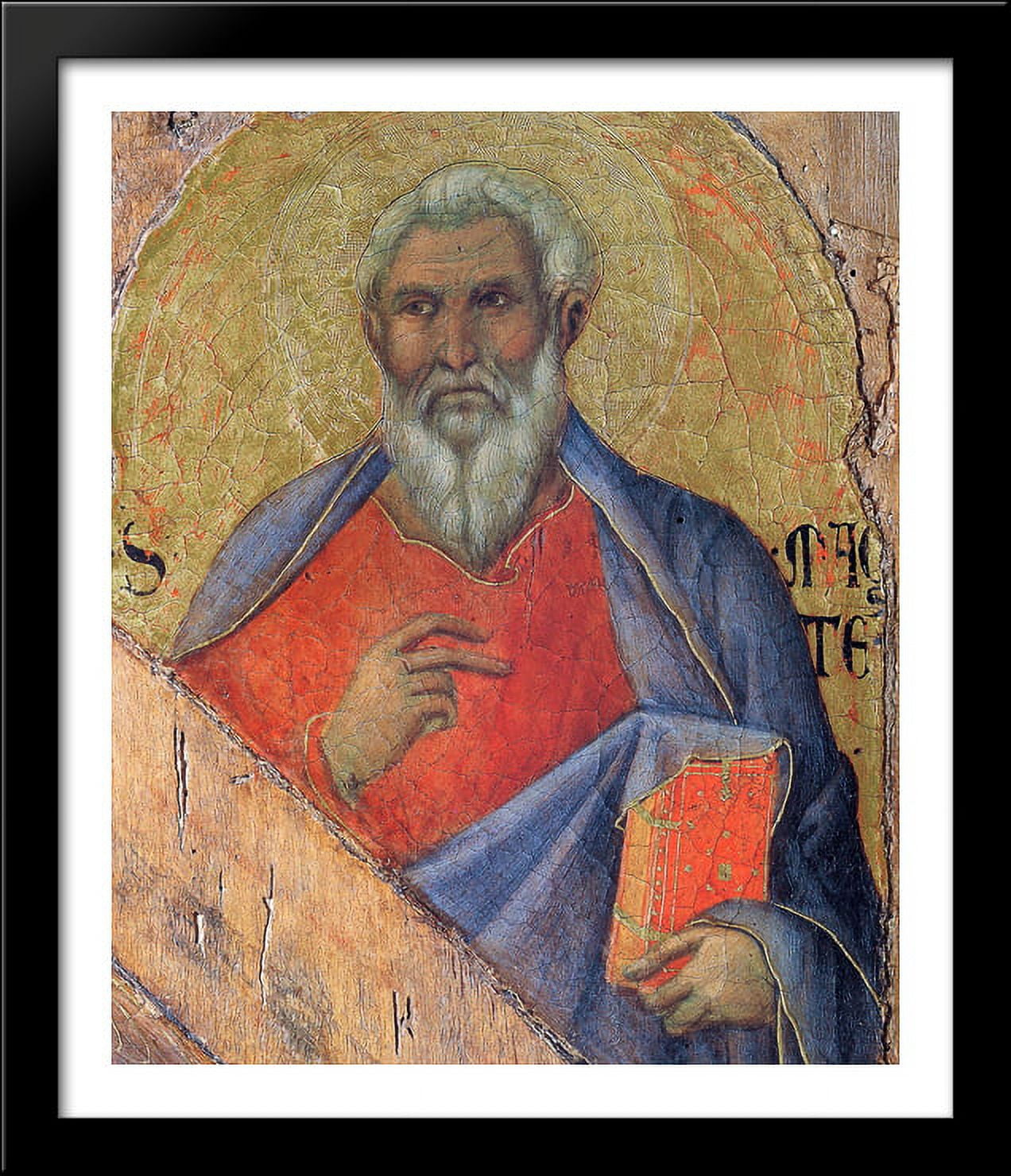 The Apostle Matthew 28x34 Large Black Wood Framed Print Art by Duccio ...