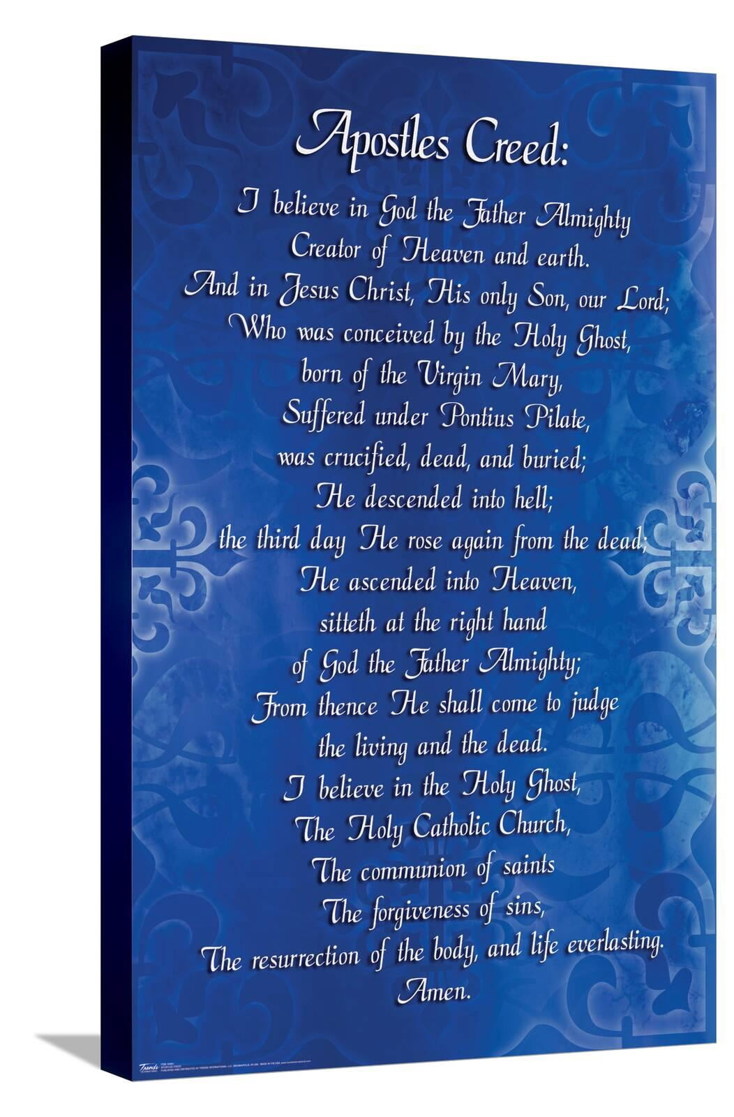 The Apostle's Creed Canvas Wall Poster, 14.725" x 22.375" - Walmart.com