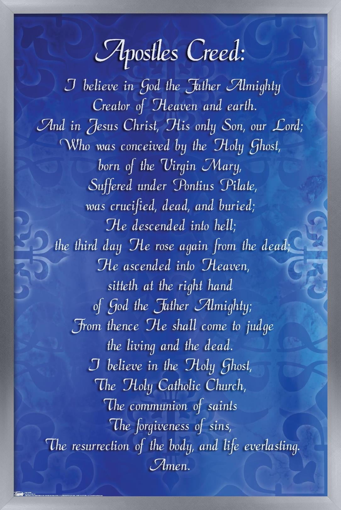 The Apostle's Creed Wall Poster, 14.725" x 22.375" Framed - Walmart.com