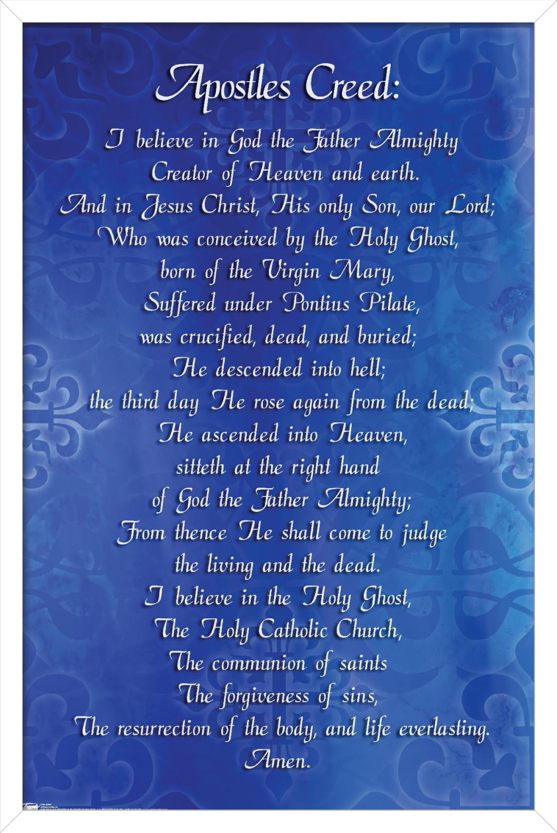The Apostle's Creed Wall Poster, 14.725" x 22.375" Framed - Walmart.com