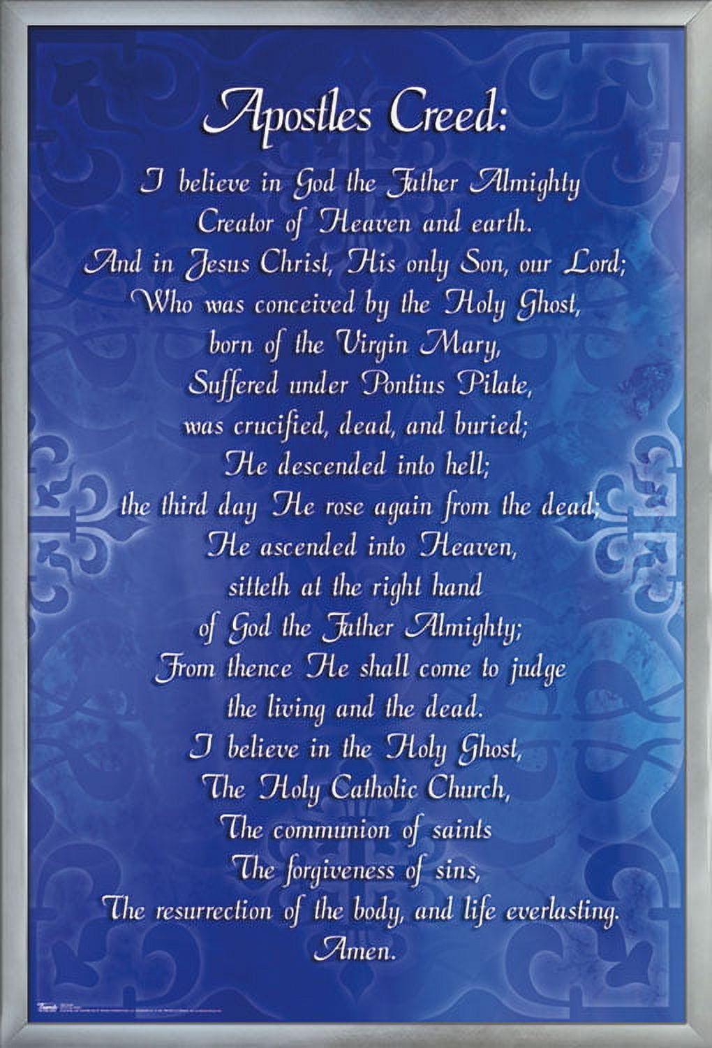 The Apostle's Creed Wall Poster, 22.375" x 34", Framed - Walmart.com