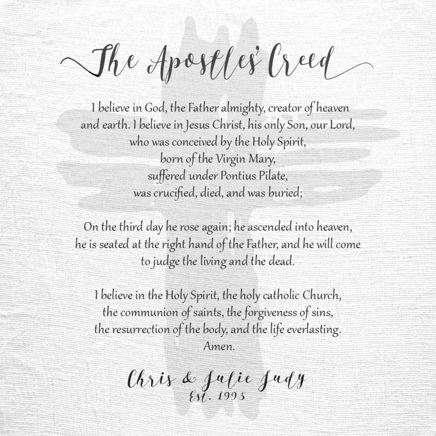 The Apostles' Creed | Modern Text Version, Print, Wall Decor - Walmart.com