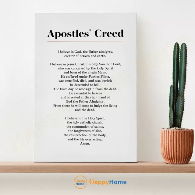 The Apostles' Creed Wall Art Bible Verse Scripture Prints Christian ...