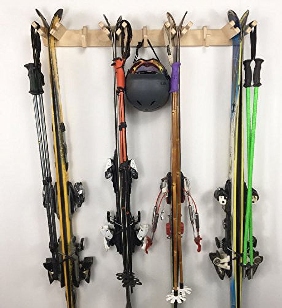 The Apres Vertical Ski Storage Rack (Holds 4 Sets of Skis) - Walmart.com