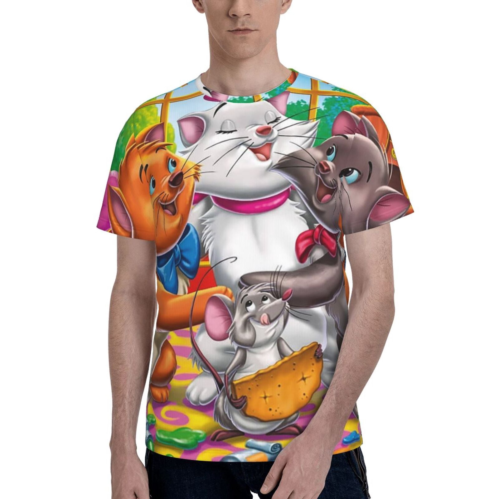 The Aristocats T-Shirts 3d Printed Short Sleeve Tee Shirt For Men ...