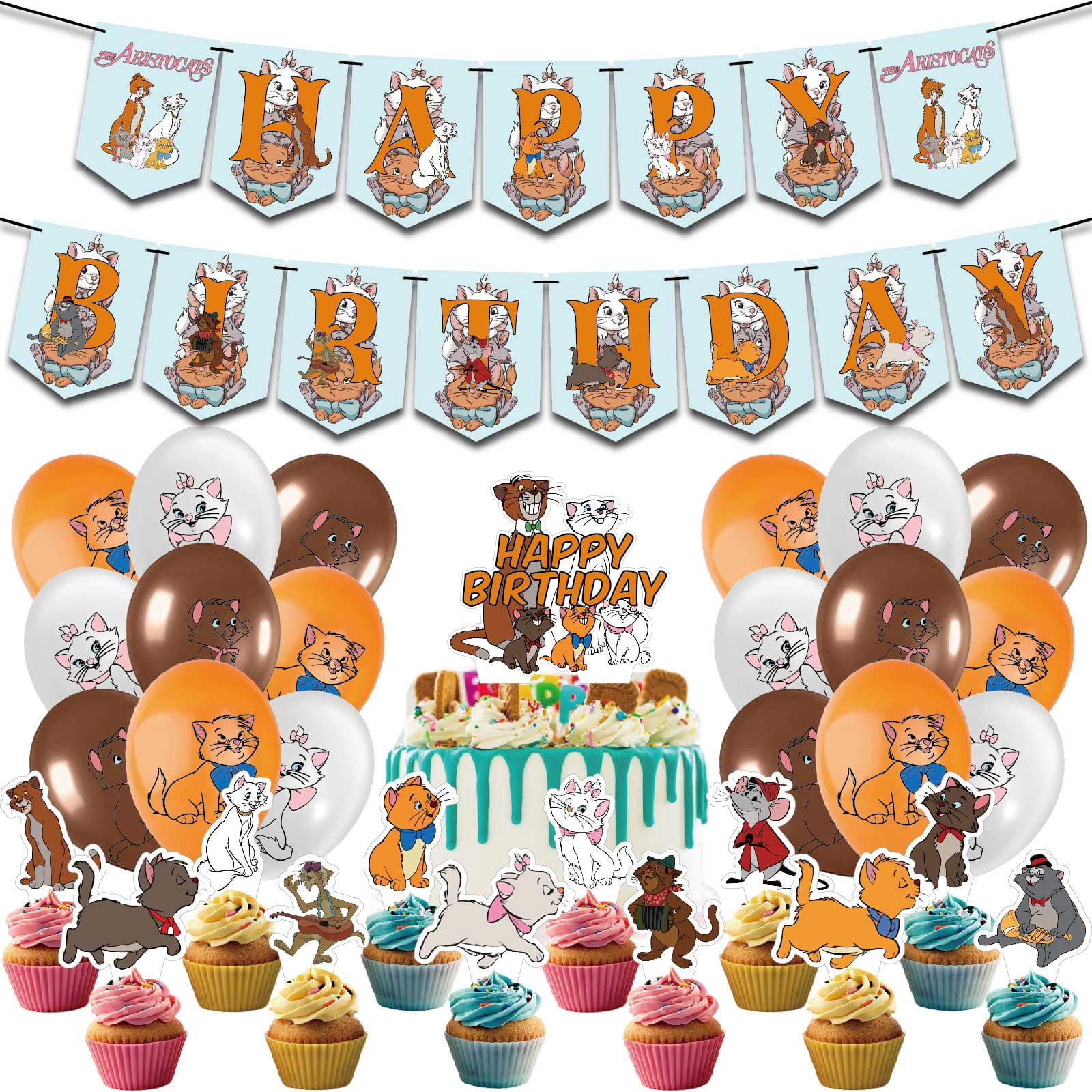 The Aristocats Theme party decoration set,Marie party decoration, party ...