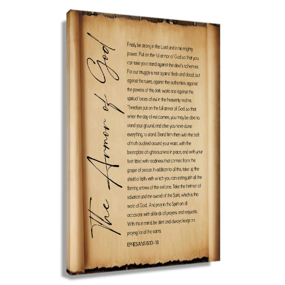The Armor of God Ephesians 6 10–18 Bible Verse Wall Art Vintage ...
