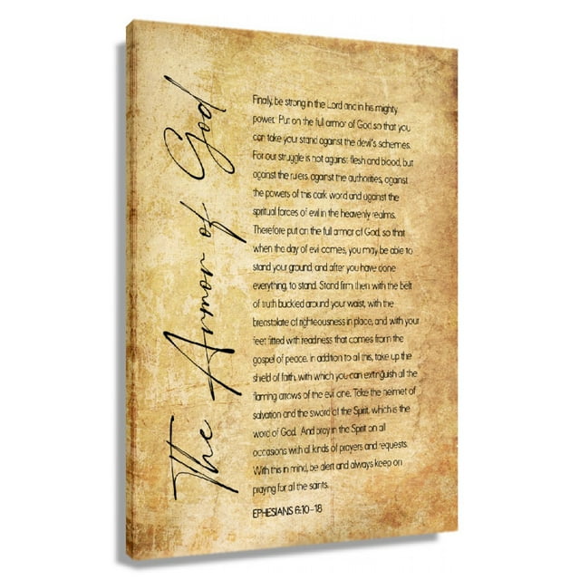 The Armor of God Ephesians 610–18 Bible Quote Wall Art Scripture ...