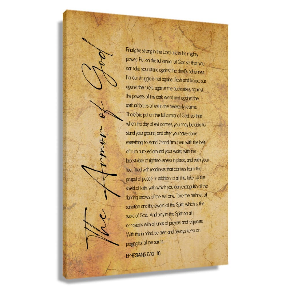 The Armor of God Ephesians 610–18 Bible Scripture Wall Art Bible Poster ...
