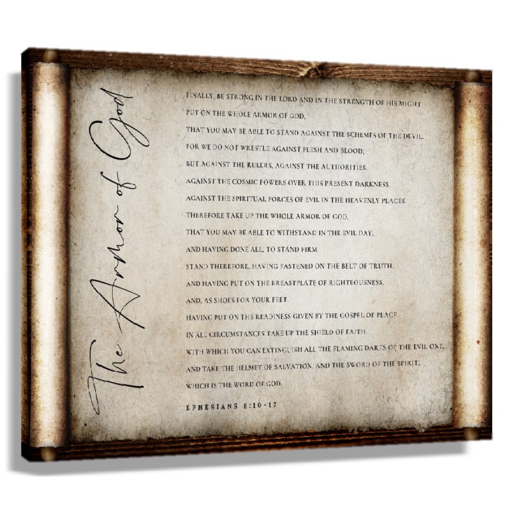 The Armor of God Wall Art Ephesians 6 10-17 Bible Verse Poster Painting ...