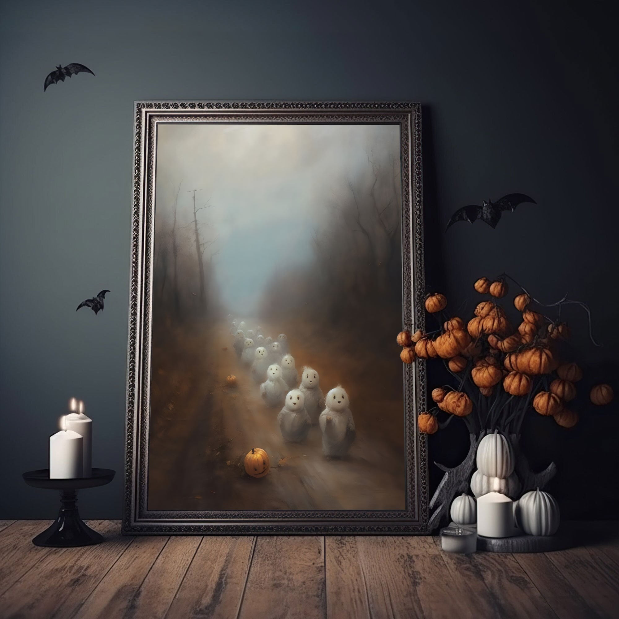 The Army Of Ghost Children In The Creepy Forest,Ghost Print, Ghost ...