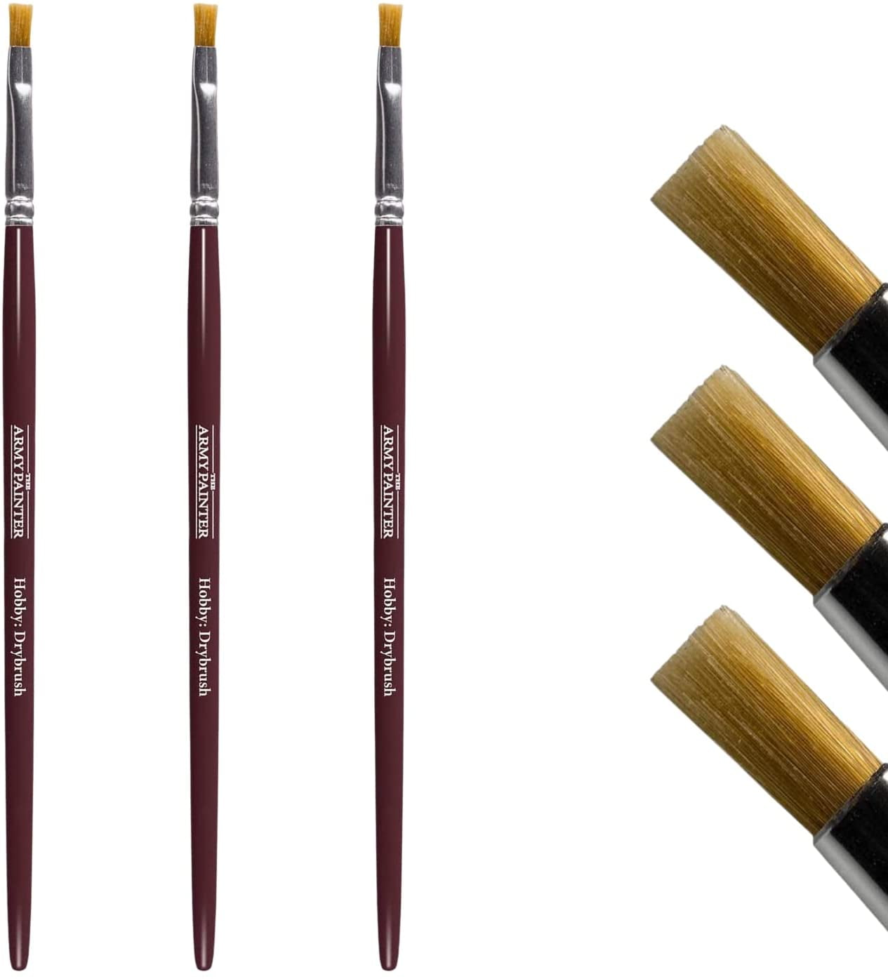 The Army Painter Brush: 3pcs Drybrush - Hobby Miniature Model Paint ...