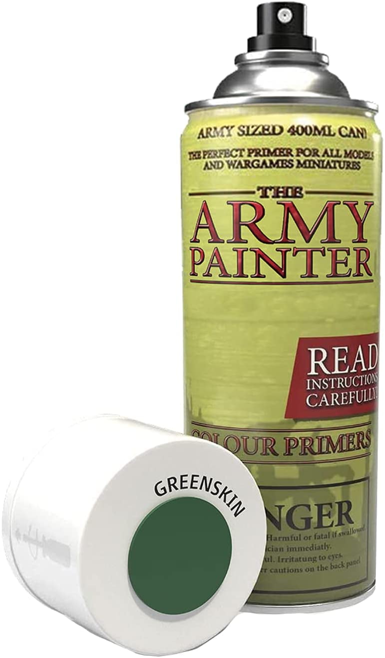 The Army Painter Color Primer, Greenskin, 400ml, 13.5oz - Acrylic Spray ...
