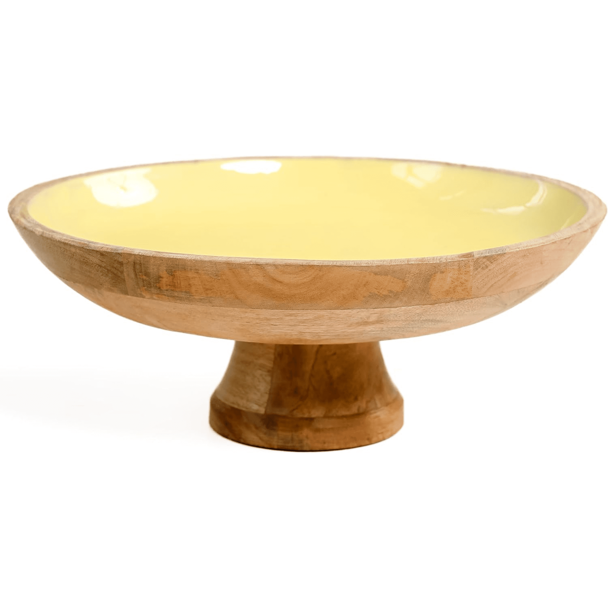 The Art Box 12-inch Wooden Fruit Bowls Farmhouse Decor, Kitchen Counter ...