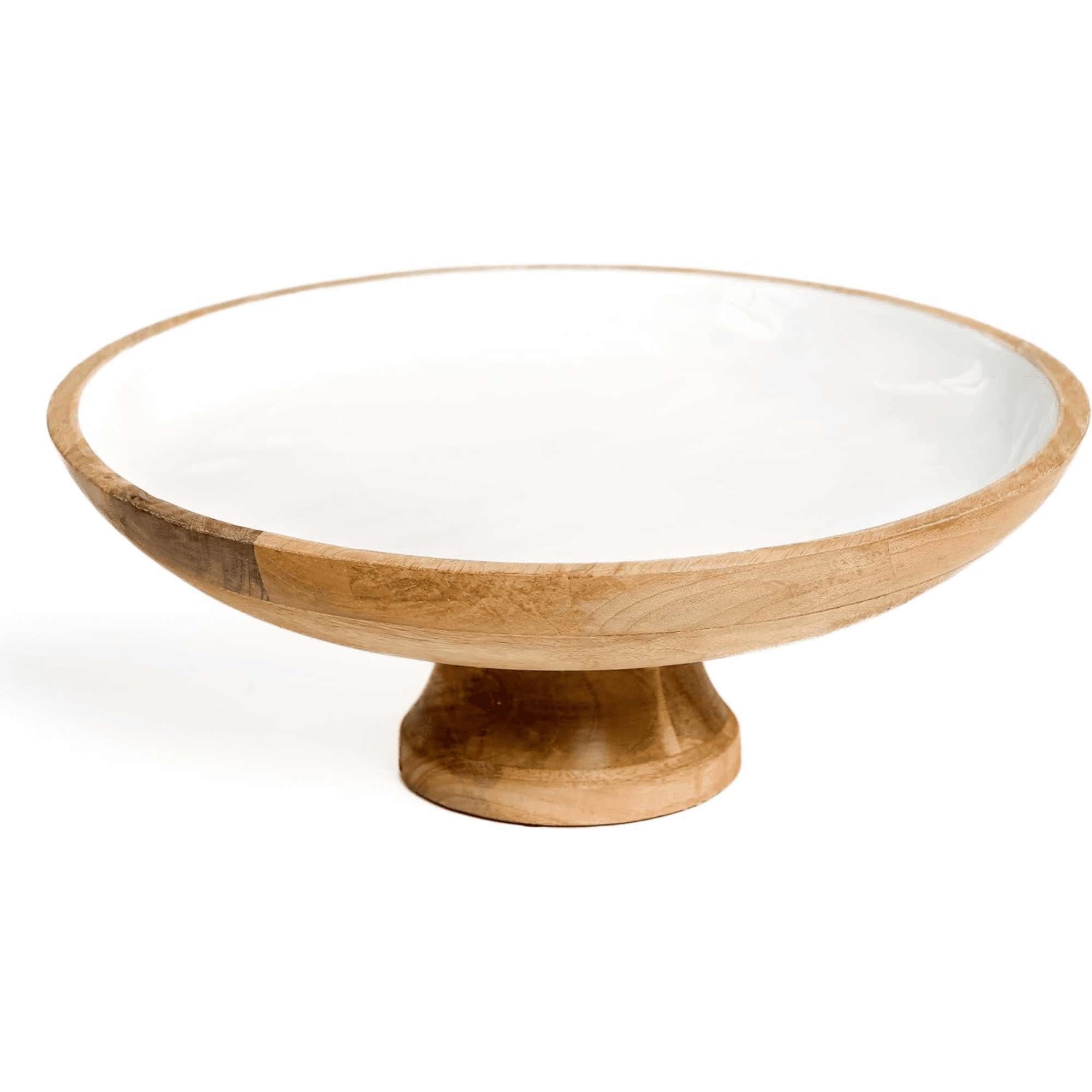 The Art Box 12-inch Wooden Fruit Bowls Farmhouse Decor, Kitchen Counter ...