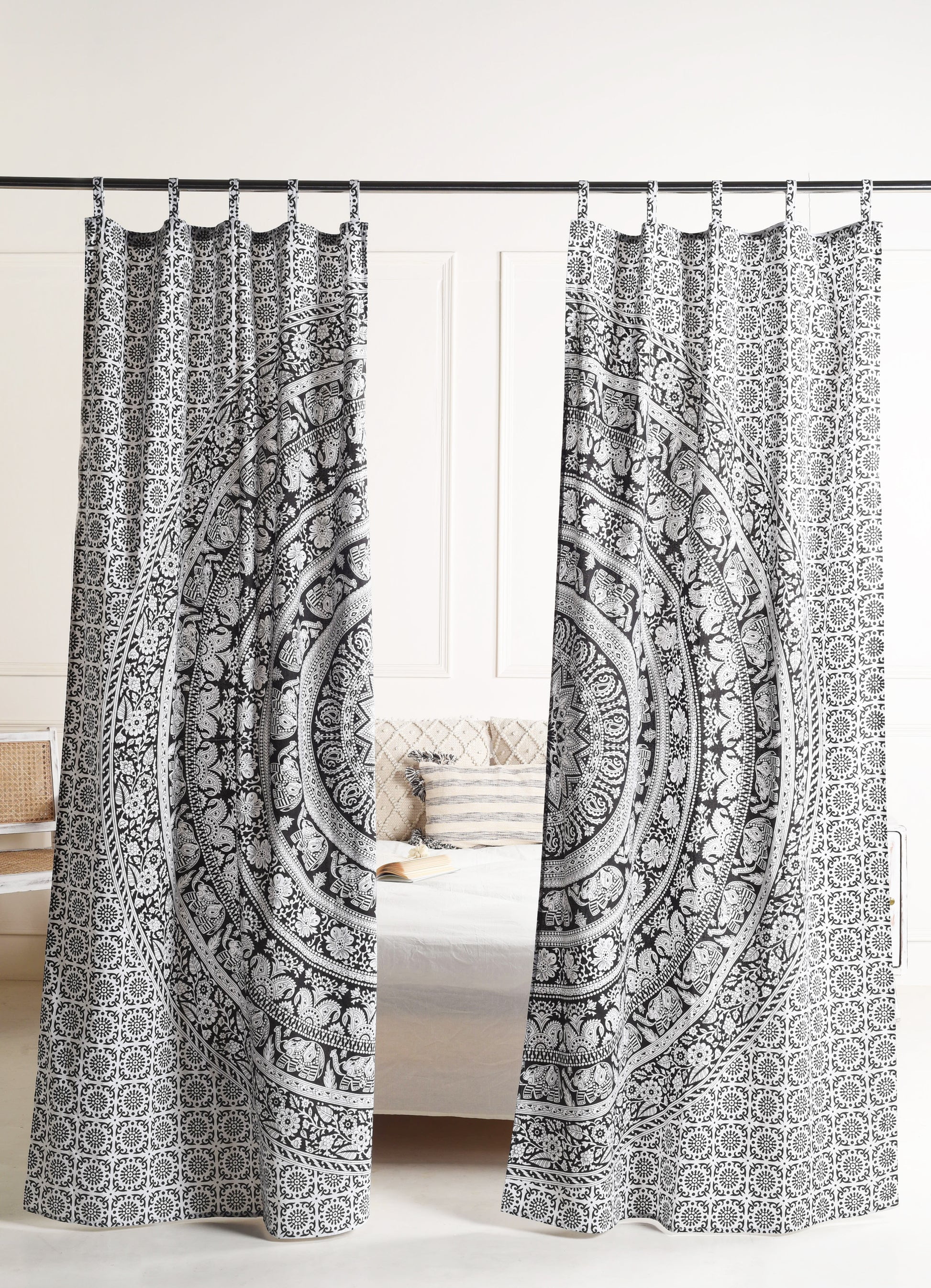 The Art Box Mandala Curtain Panels Beautiful Elephant Printed Bohemian ...