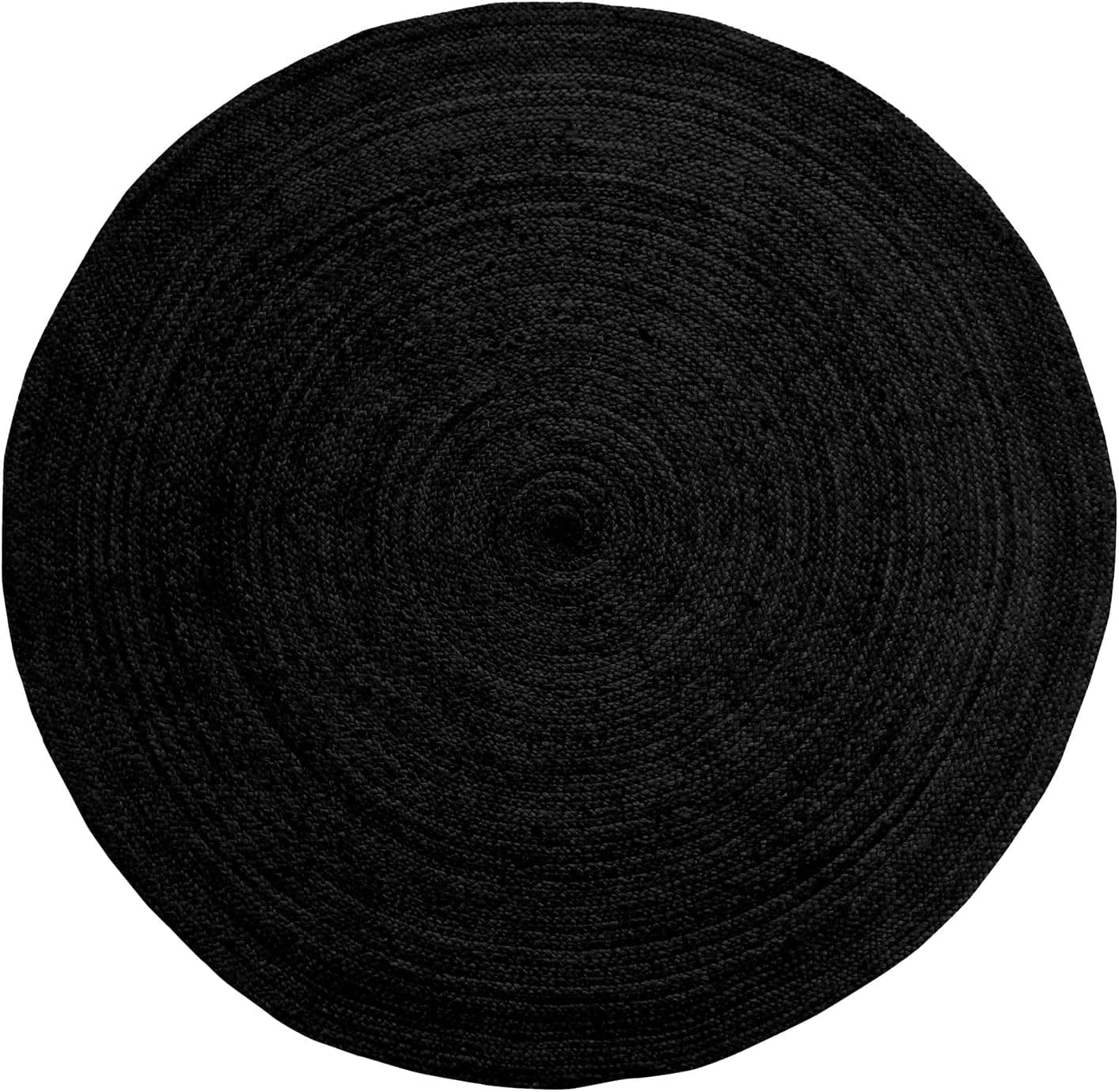 The Art Box Natural Jute Area Rug, 8 x 8 feet Hand Braided Round Rugs ...