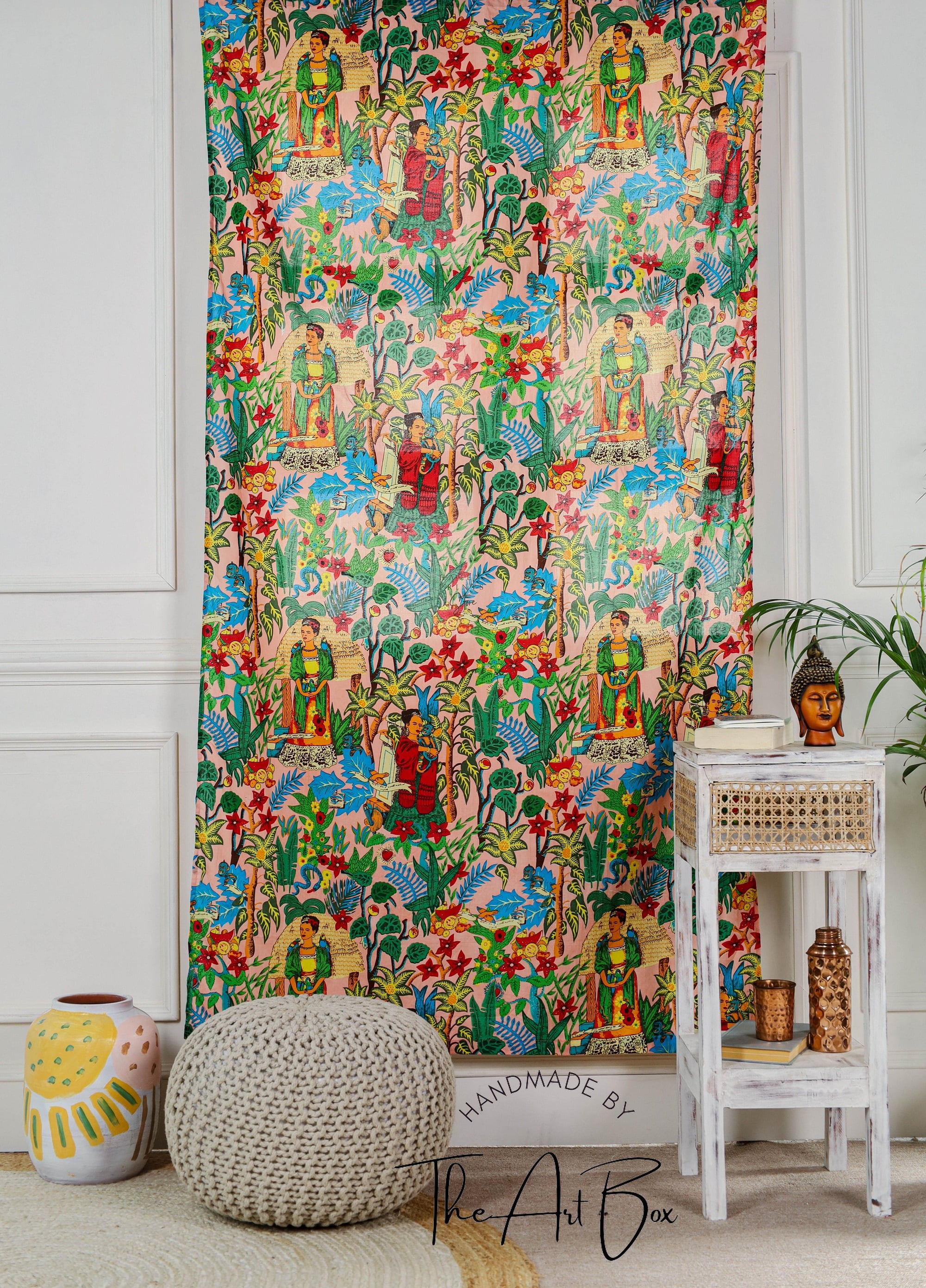 The Art Box Window Curtains, 52 x 63 in 2 Pcs Set, Tab Top Printed ...