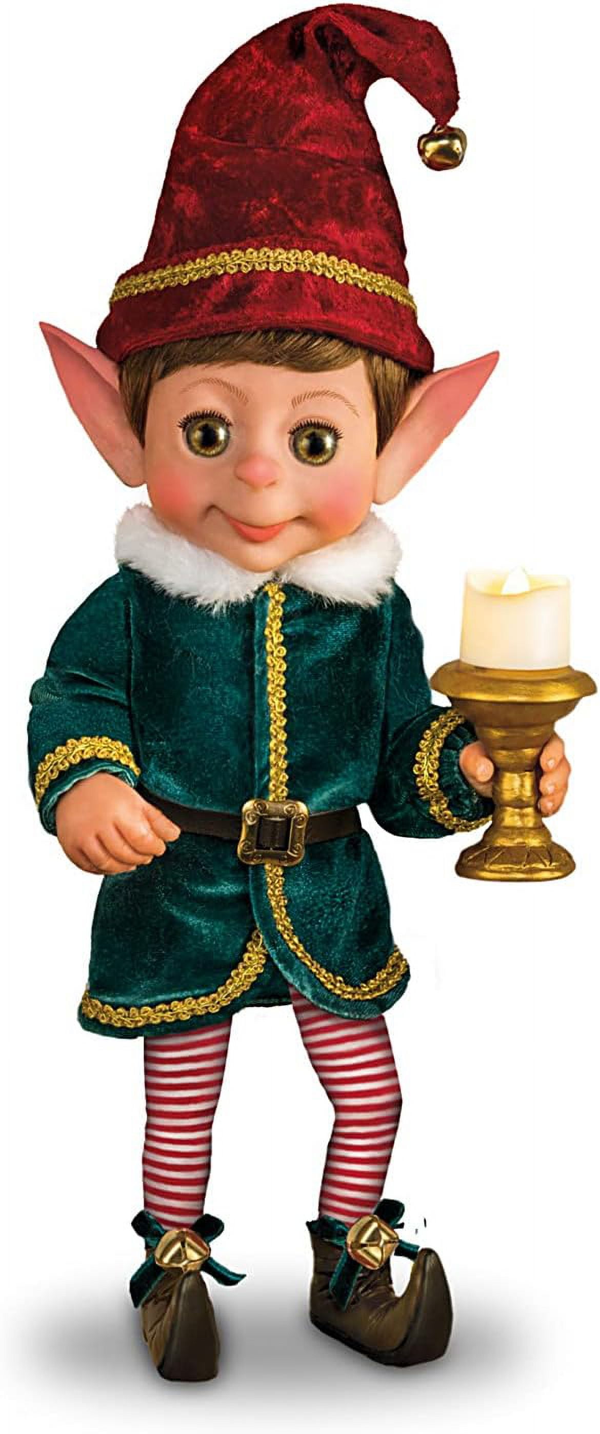 The Ashton-Drake Galleries Charlie The Christmas Elf 14" Tall Poseable ...