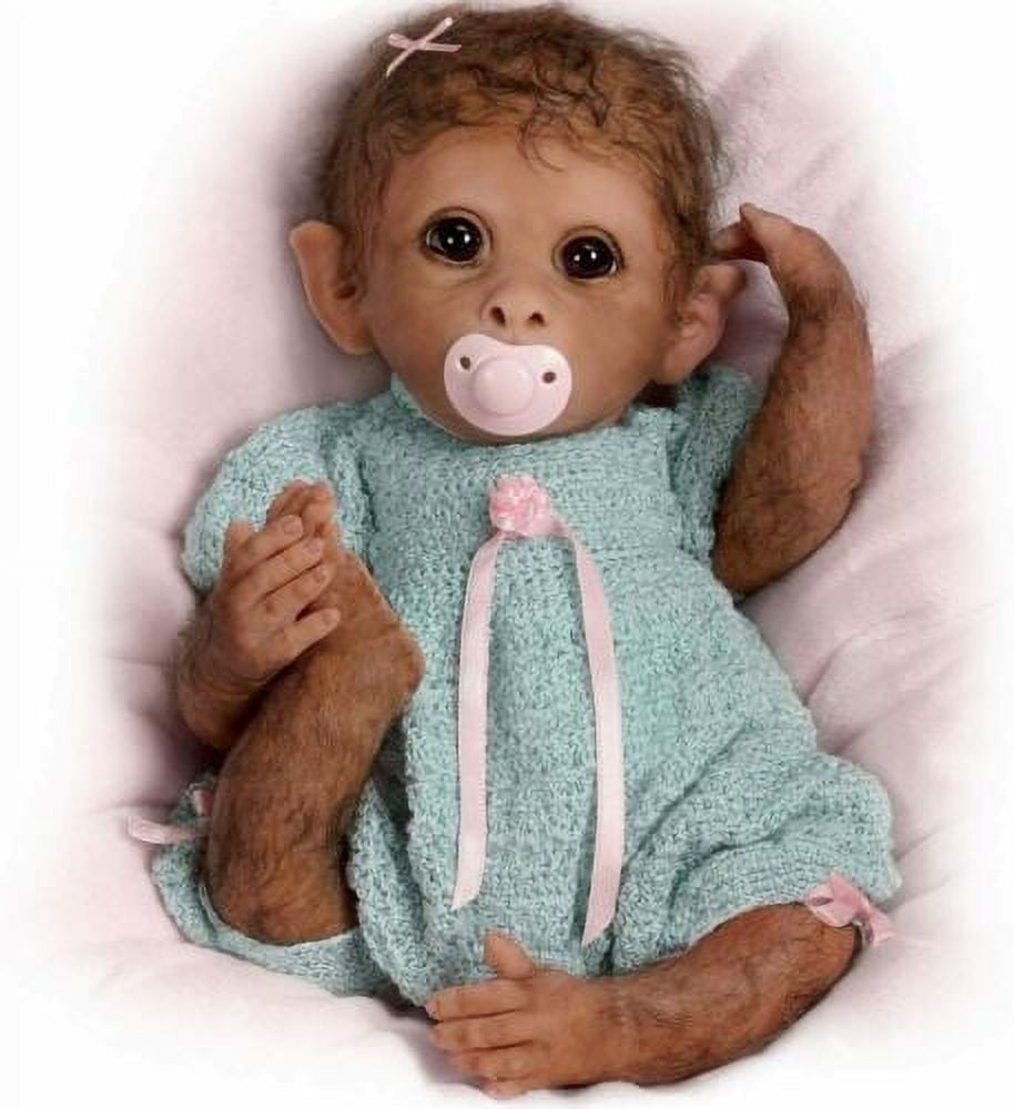 Ashton-Drake Galleries Realistic Reborn Baby Monkey Doll, Full Body ...