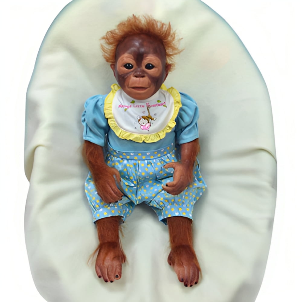 The Ashton-Drake Galleries Lucys Happy Feet Touch-Activated Baby Monkey ...