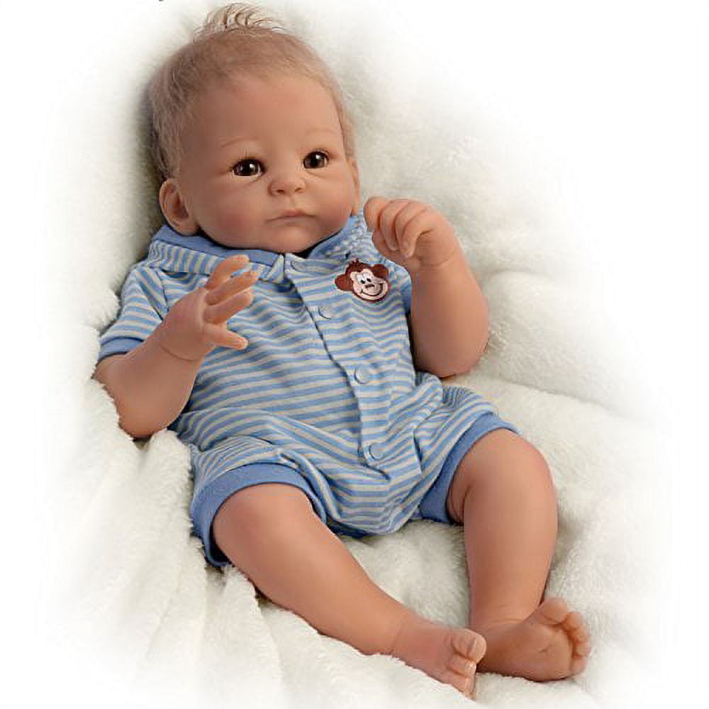 Ashton-Drake Galleries' Benjamin, Lifelike Soft Vinyl Baby Doll, Blonde ...