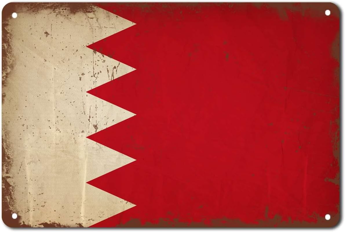 The Asian Country Flags of Bahrain Metal Tin Sign 8x12 Inch - Walmart.com