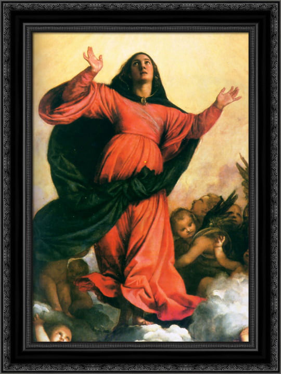 The Assumption of the Virgin [detail: 2] 20x24 Black Ornate Wood Framed ...