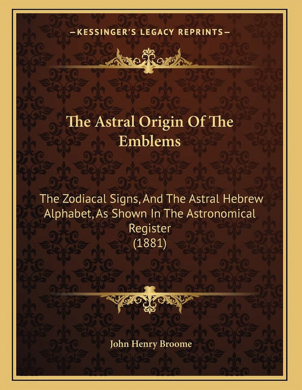 The Astral Origin Of The Emblems (Paperback) - Walmart.com