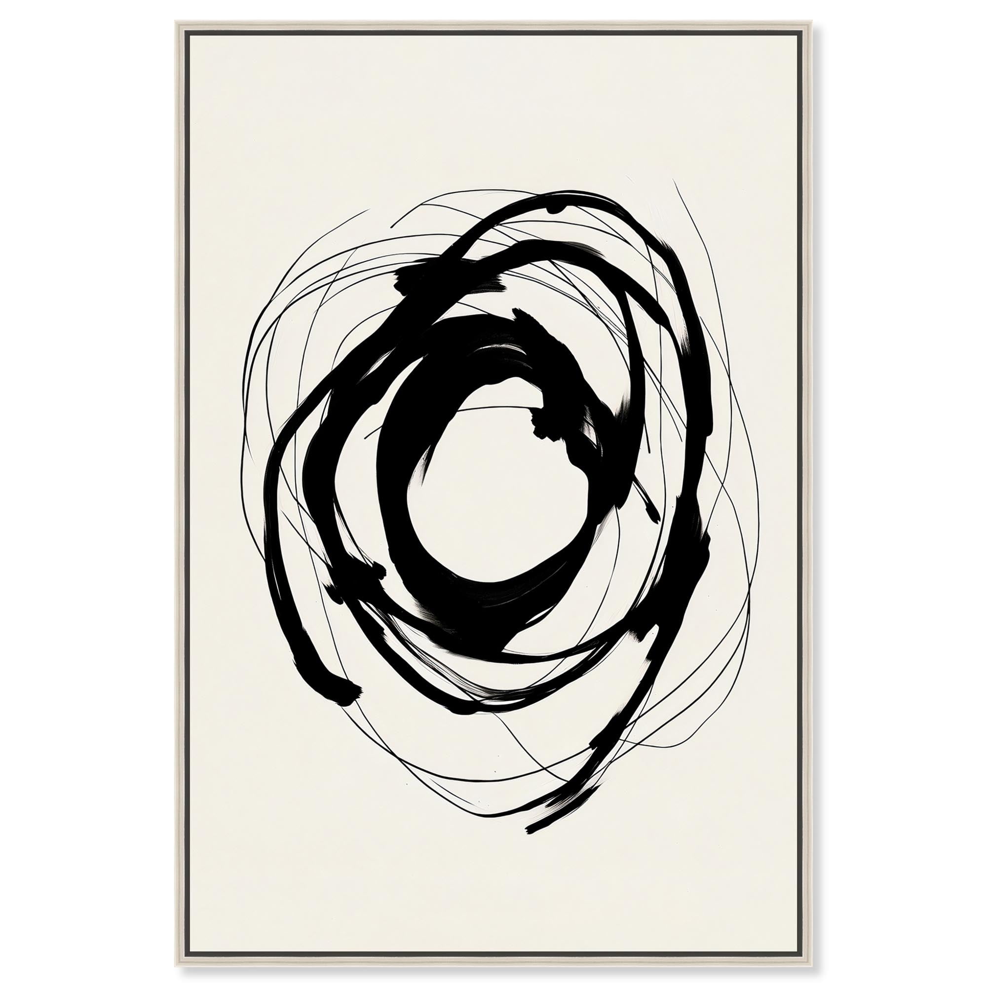 The Atom Canvas Modern Neutral Wall Art by Art Remedy, Silver Frame, 30 ...
