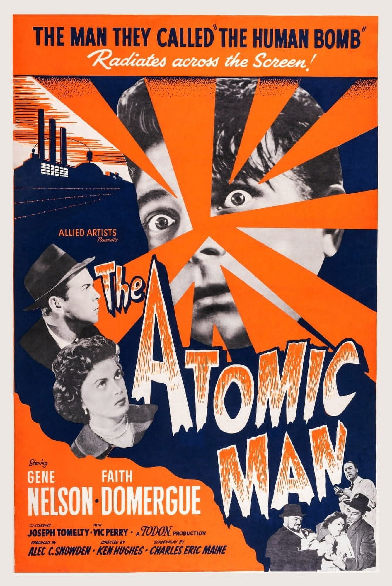 The Atomic Man (Aka Timeslip) Us Poster Art Left From Top: Gene Nelson Faith Domergue 1955 Movie ...