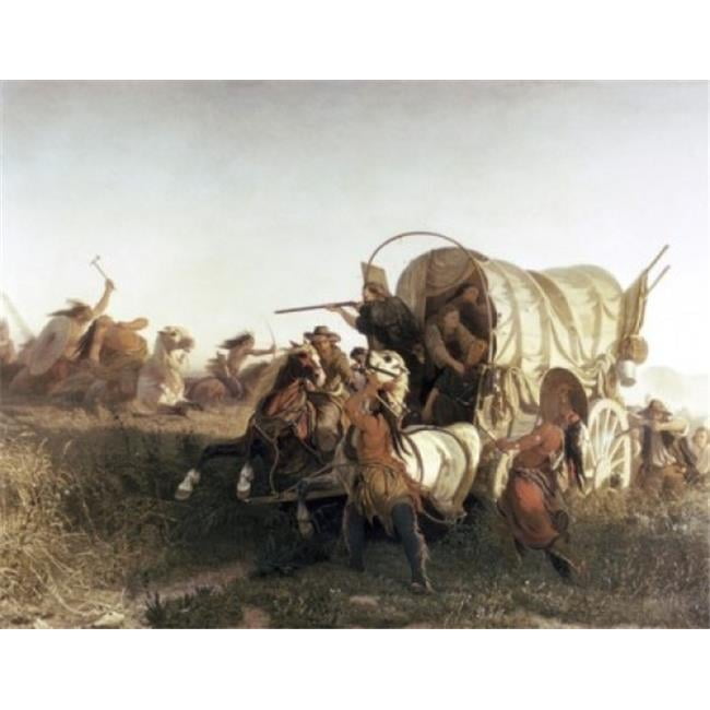 The Attack on the Emigrant Train Charles Ferdinand Wimar 1828-1862 ...