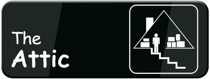 The Attic Sign, 10"X3" Acrylic Warning Sign, Door Wall Labels Sign For ...