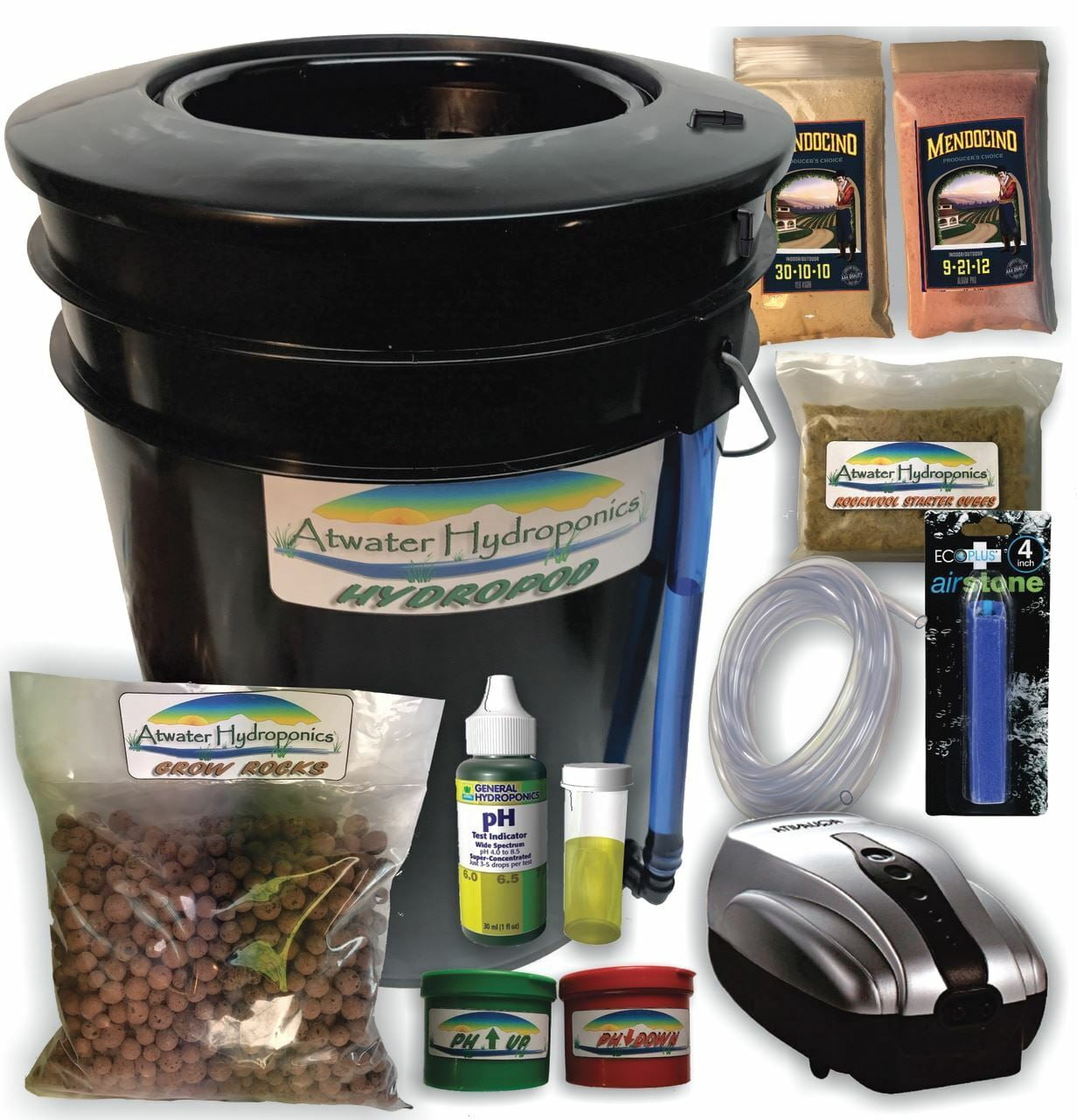 The Atwater HydroPod - Standard DWC System - Complete w/ Nutrients & pH ...